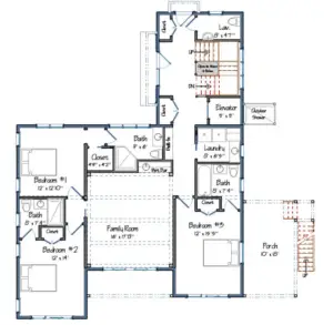 L-Shaped Barndominium Floor Plan With Cost